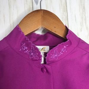 Rhoda Lee | Tops | Rhoda Lee Vintage Purple Blouse 4 | Poshmark